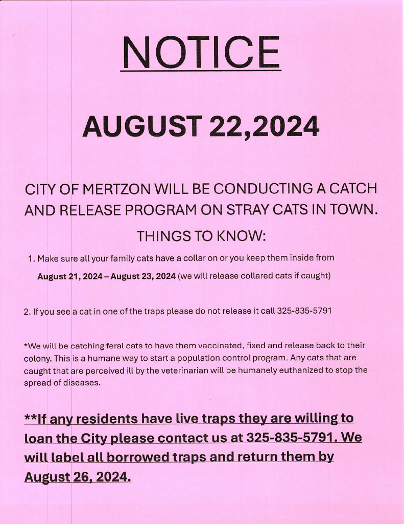 City of Mertzon - Mertzon, Texas :: Mertzon, Texas